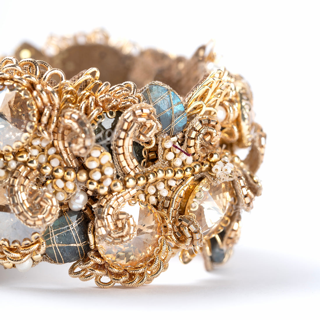 Luxurious Hand Embroidered Arden Cuff – Deepa Gurnani