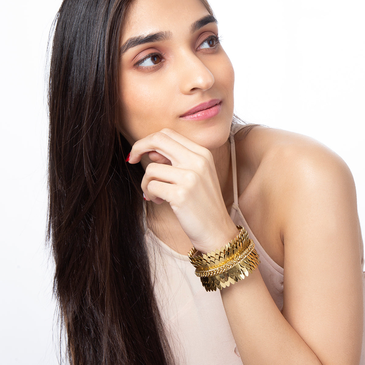 Handmade Chiara Bracelet | Metallic Jewelry - Deepa Gurnani