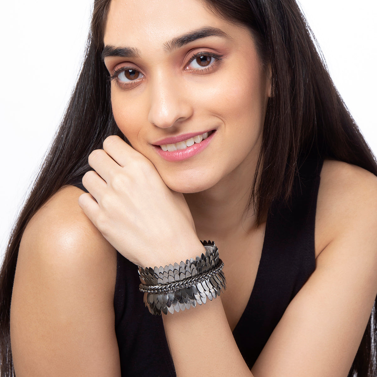 Handmade Chiara Bracelet | Metallic Jewelry - Deepa Gurnani